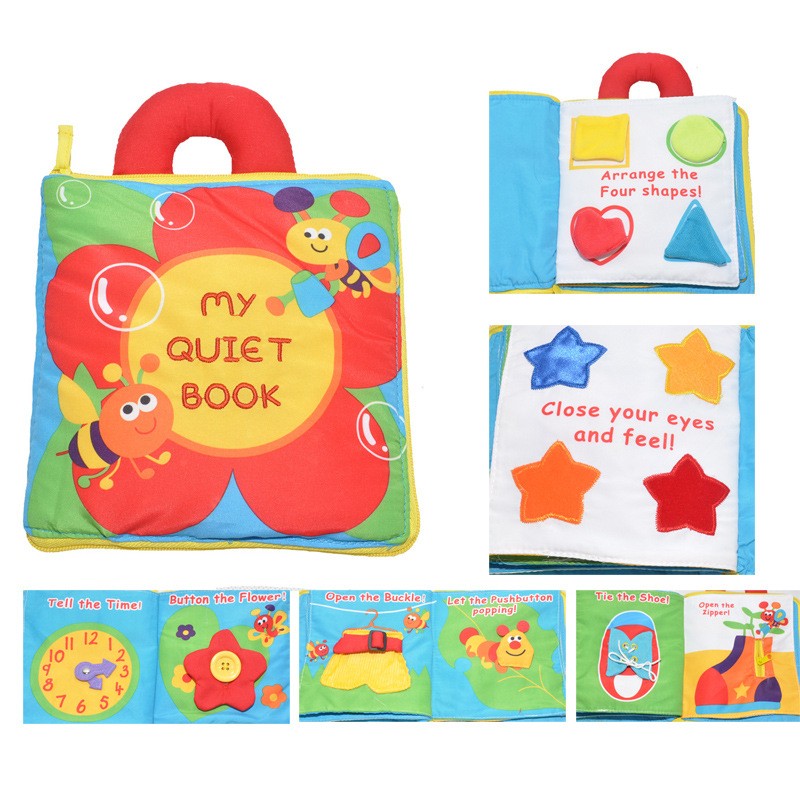 หนังสือผ้าเสริมพัฒนาการ My quiet book | Shopee Thailand