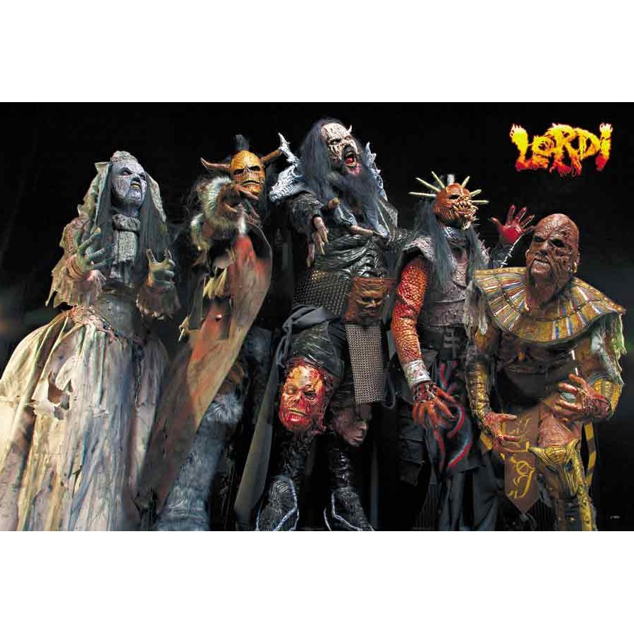 โปสเตอร์ Lordi ลอร์ดิ วง ดนตรี ฮาร์ดร็อก เฮฟวี เมทัล ฟินแลนด์ รูป ภาพ ติดผนัง สวยๆ poster (88 x ...