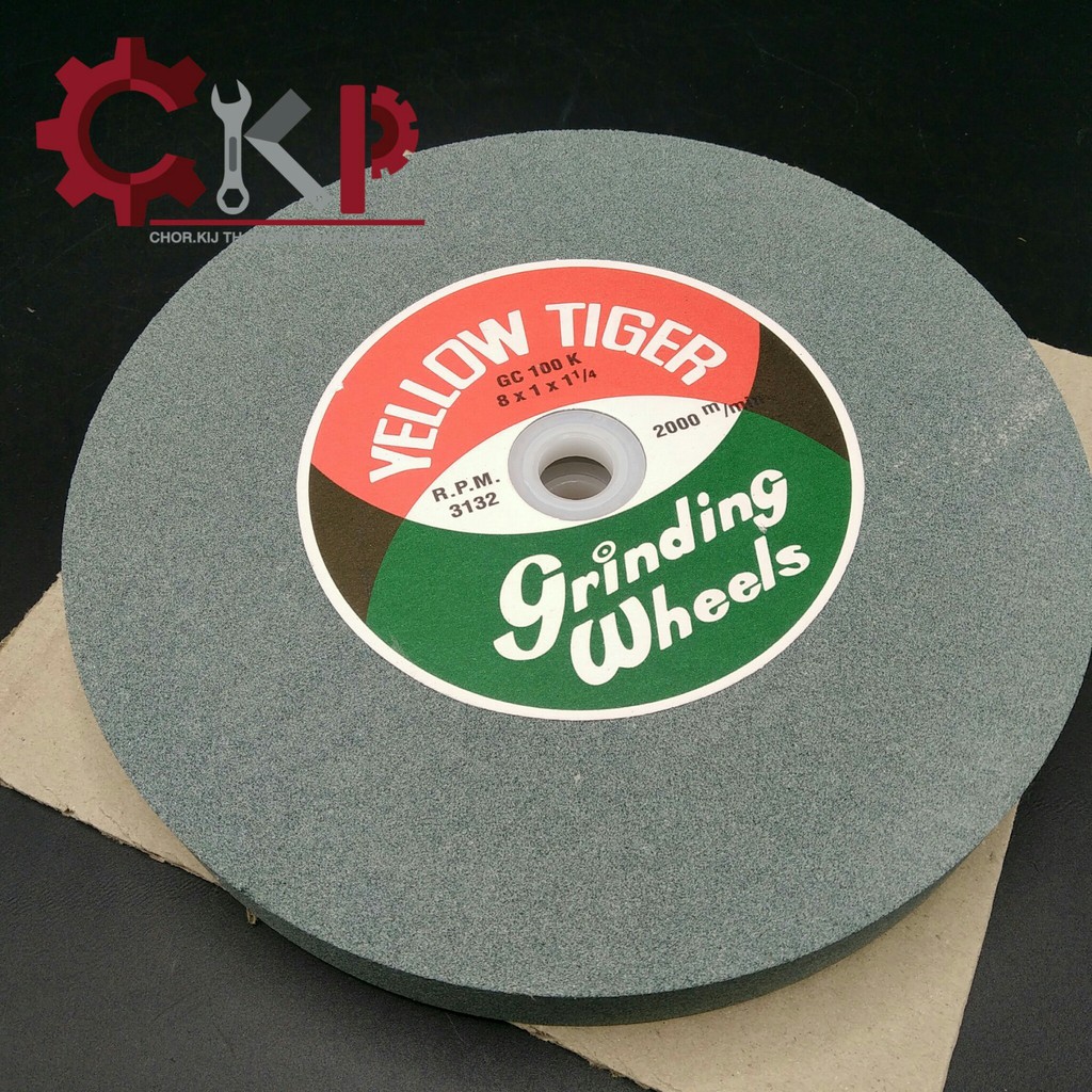 หินเจียร สีเขียว หินเขียว ยี่ห้อ Yellow Tiger GC100K กว้าง 6", 8 ...