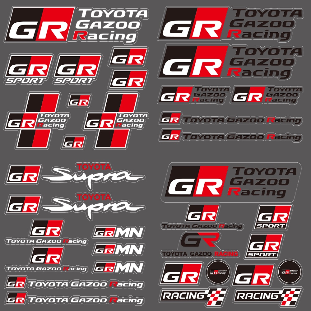 สติกเกอร์โลโก้ TOYOTA GAZOO RACING GR สําหรับติดตกแต่งรถยนต์ | Shopee ...