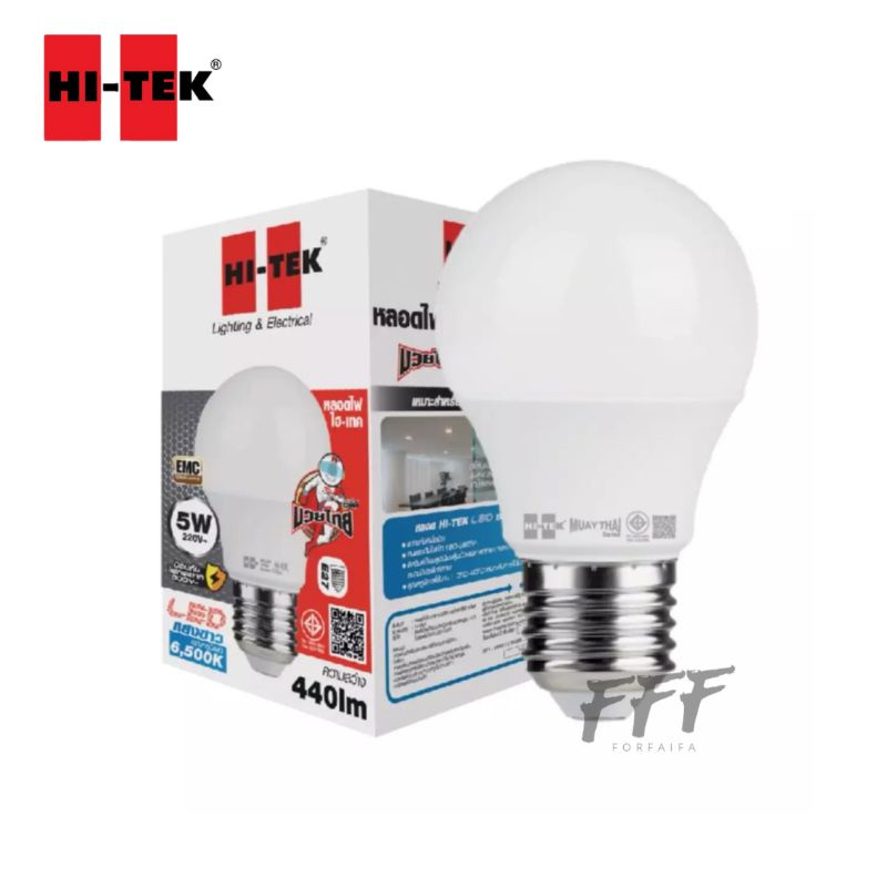 [HI-TEK] หลอดไฟ LED ขั้ว E27 มวยไทย ซีรี่ส์ 3W , 5W , 8W , 10W , 14W , 16W , 20W ยี่ห้อ HI-TEK ...