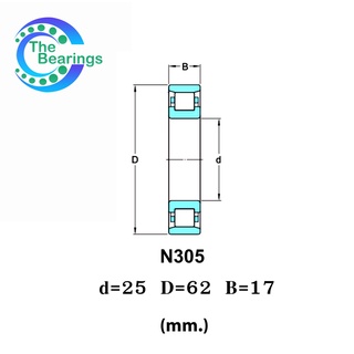 N304 N305 N306 N308 N309 N310 ตลับลูกปืนลูกกลิ้งทรงกระบอก ( Cylindrical ...