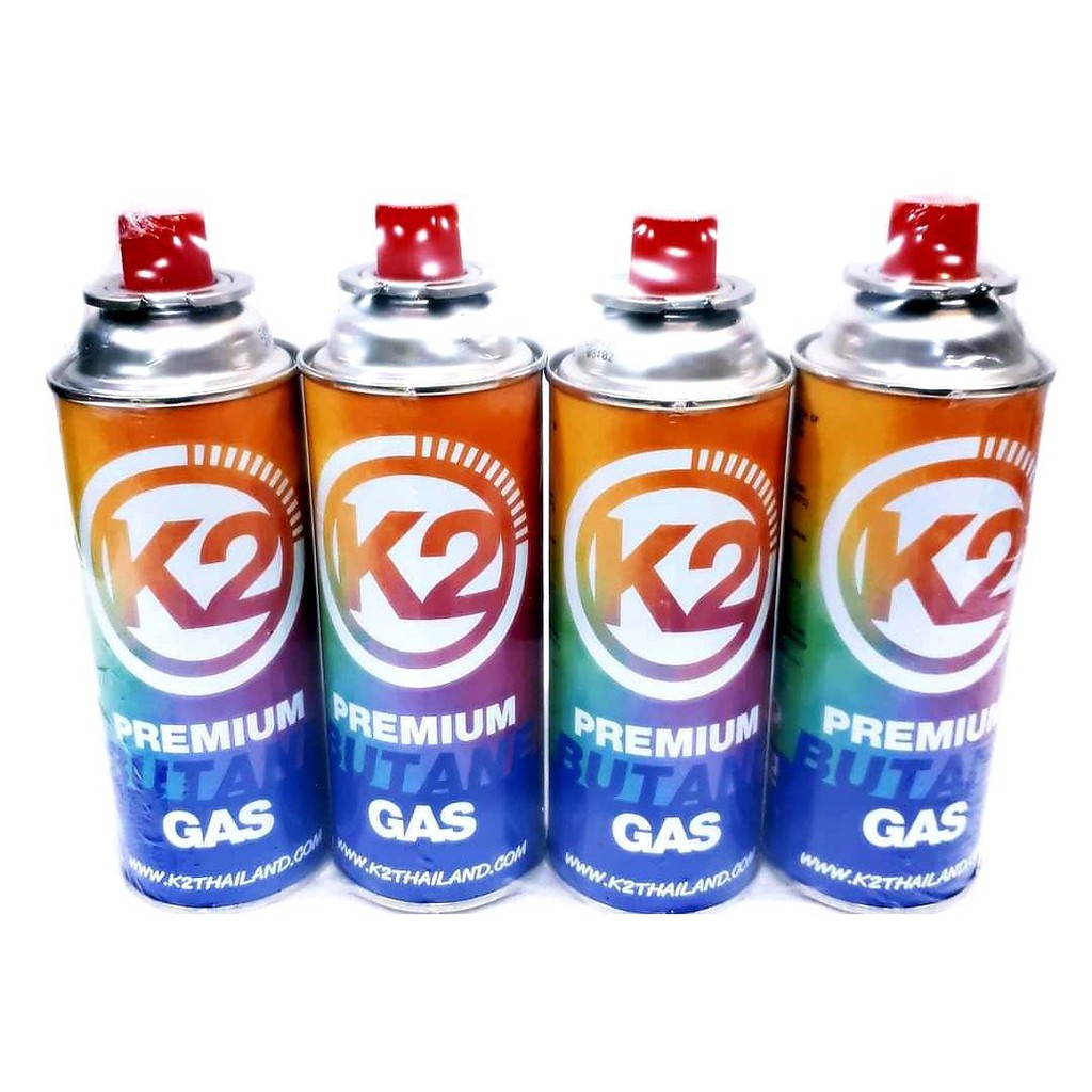 K2 Premium Gas แก๊สกระป๋องยาว 4 กระป๋อง | Shopee Thailand