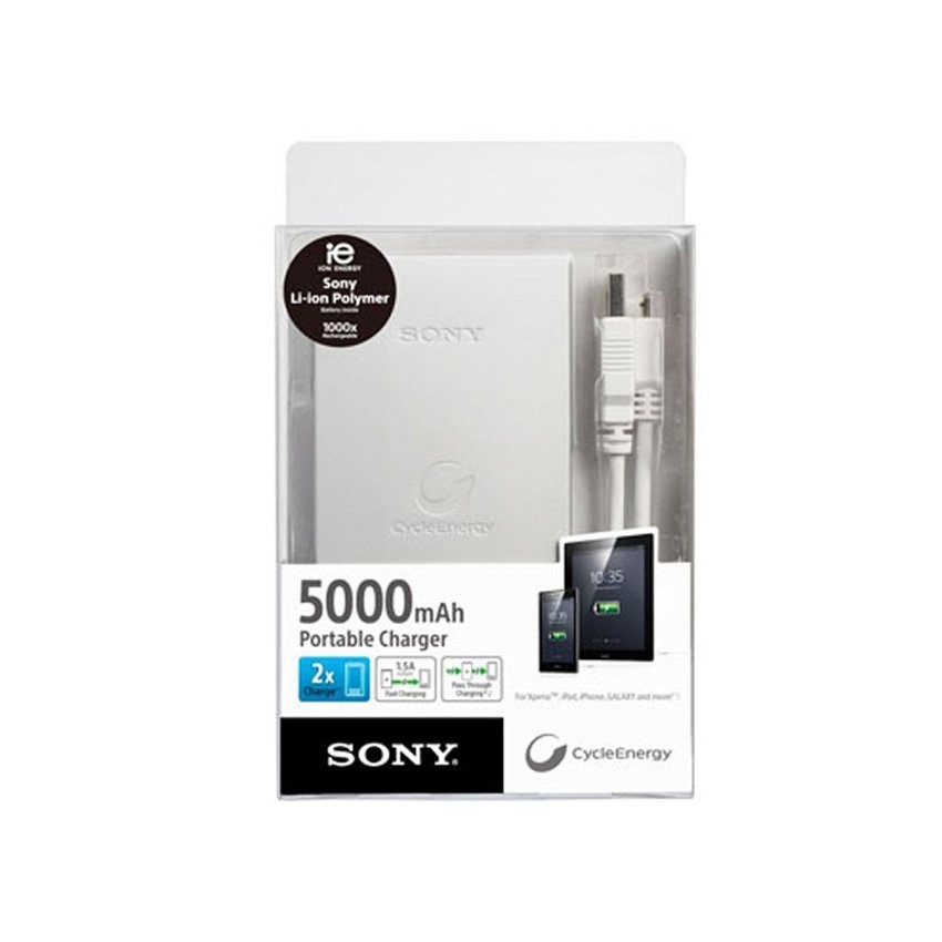 Sony Power Bank CP-S5 5000 mAh - Silver | Shopee Thailand