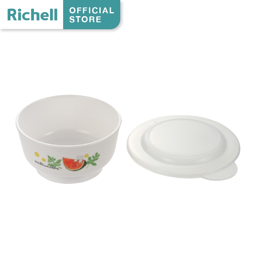 Richell(ริเชลล์) ชุดถ้วยลายพี่หมีพร้อมฝาครอบ ถ้วยความจุ 260 ml.สไตล์ญีปุ่น | Shopee Thailand