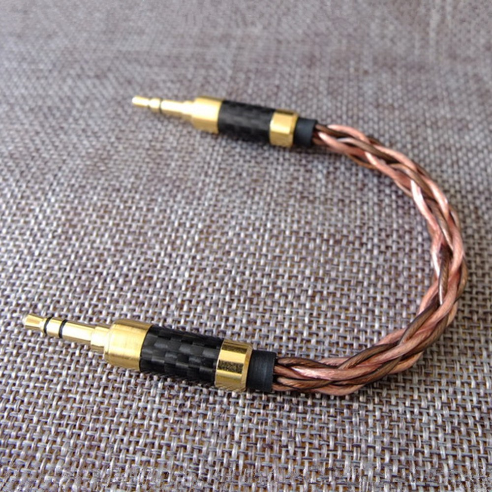 10cm AUX Cable 3.5mm Male to 3.5mm Male 8 core braided Stereo Audio ...
