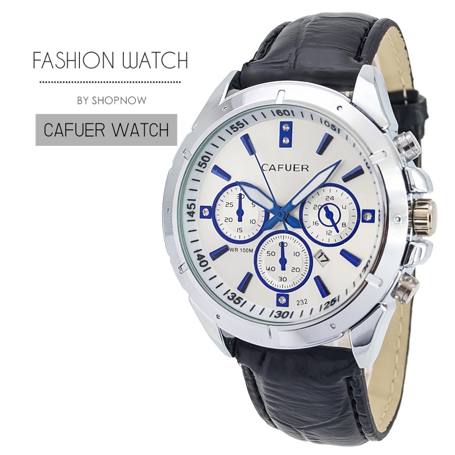 CAFUER WATCH ส่งฟรึ รุ่น NS232 (สายหนังสีดำ) | Shopee Thailand