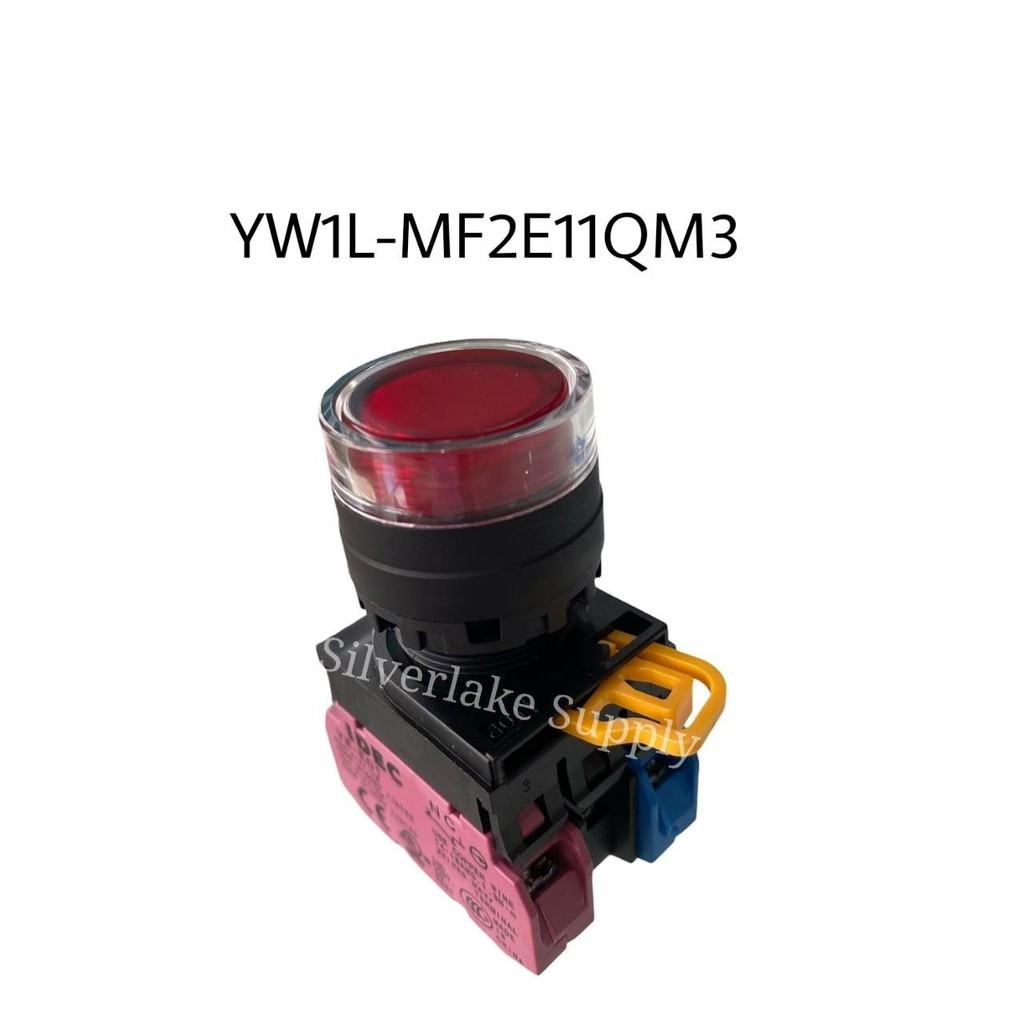 สวิตซ์ปุ่มกด - มีไพล็อทแลมป์ Push button switch & Shroud YW1L-MF2E11QM3 ...