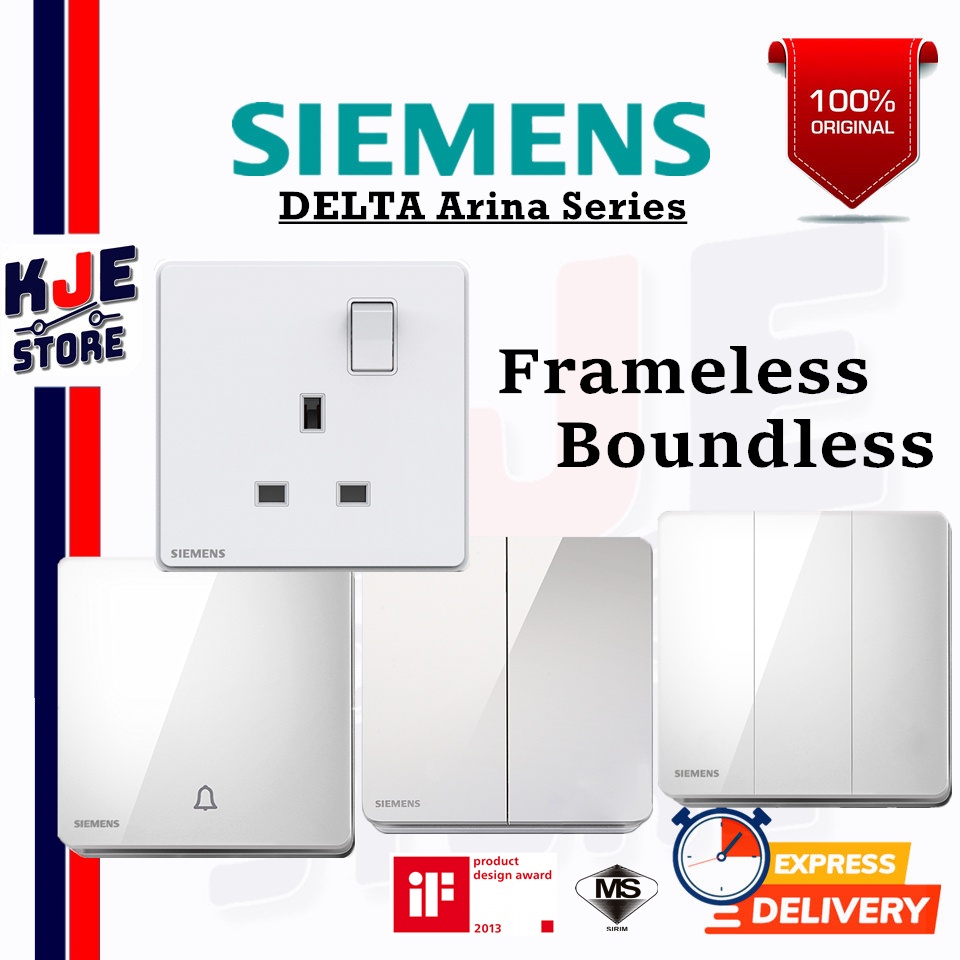 Siemens DELTA ARINA Series Switches & Socket Outlet - Frameless ...