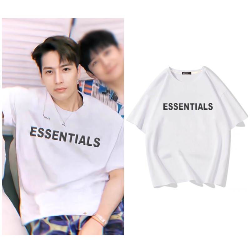 พรีออเดอร์ ️เสื้อยืด คอกลม สีขาว essentials fg fear of god เหมือนที่แจ็กสันใส่ พี่แจ็ก jackson ...