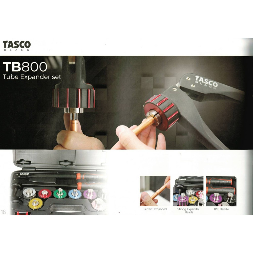 ชุดขยายท่อทองแดง ชนิดมือบีบ (ชุดขยายแป๊ป) ยี่ห้อ TASCO BLACK รุ่น TB800 ...