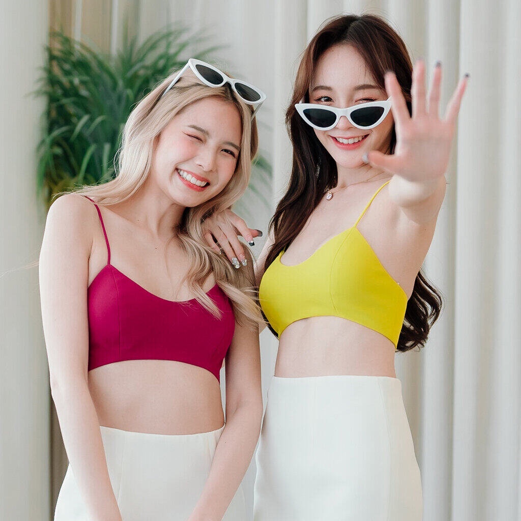 Lism S-046 เสื้อครอปสายเดี่ยวสุดแซ่บ!! | Shopee Thailand