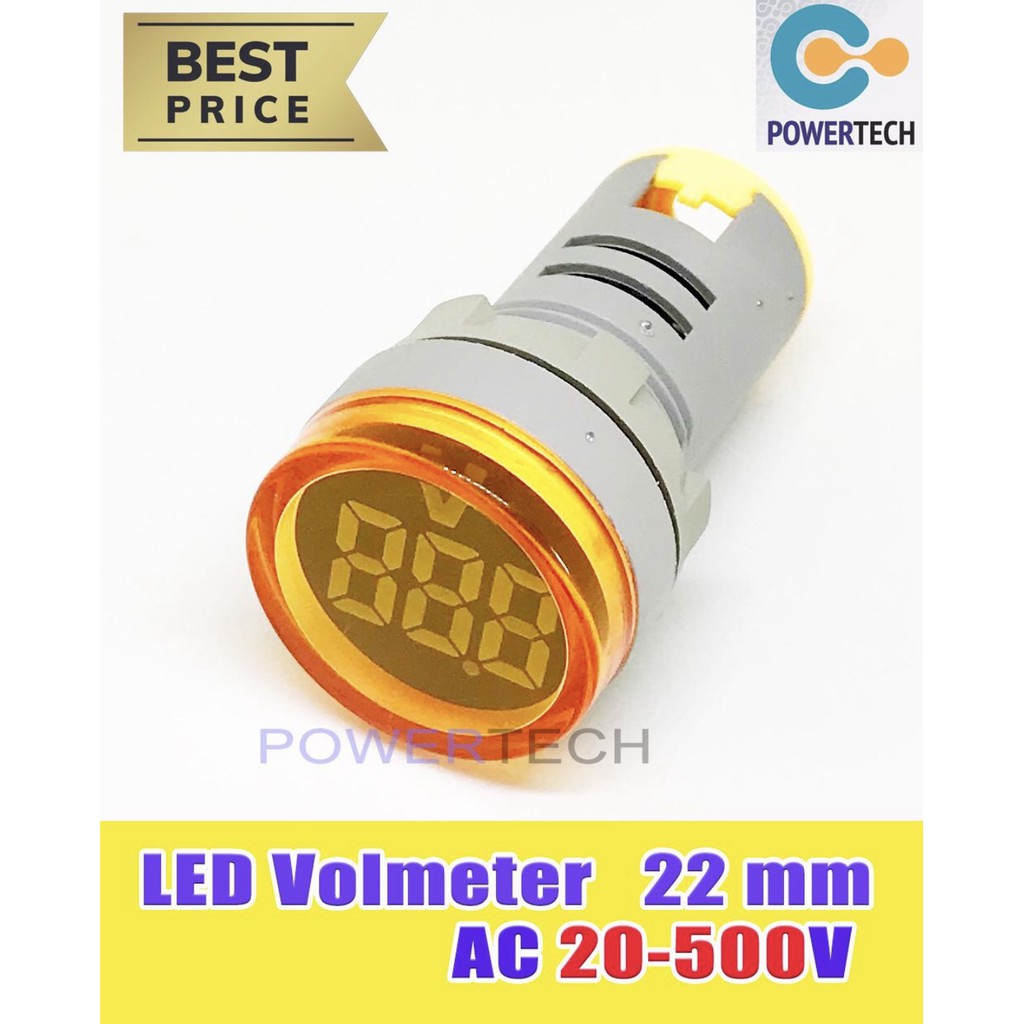 Volt meter 22mm LED Digital Display แสดงค่าโวลท์ | Shopee Thailand