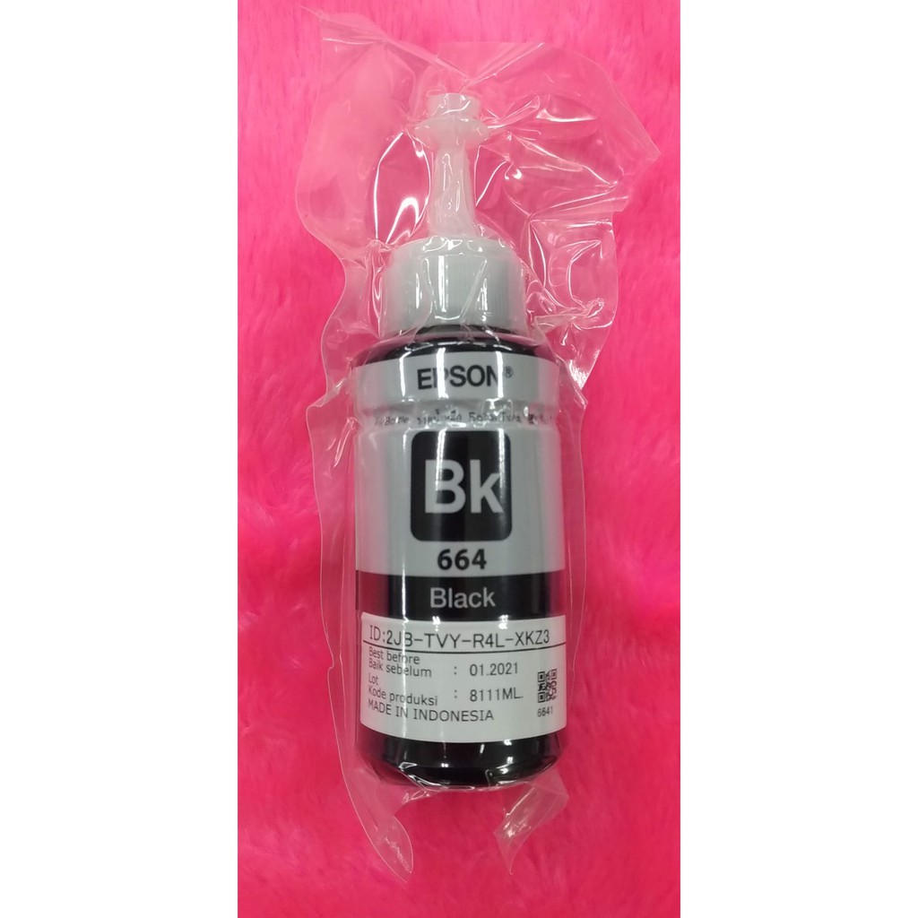 หมึกแท้ EPSON 664 BK (ไม่มีกล่อง NO BOX ) สำหรับรุ่น L110,L120,L210,L220,,L310,L360,L380,L385 ...
