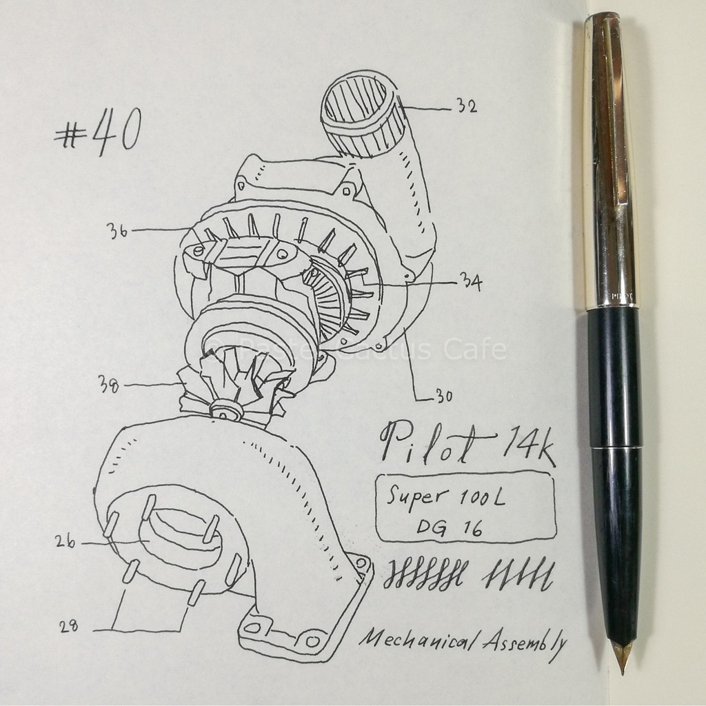 #040 Pilot Super 100L 14K Gold Nib Fountain Pen : ปากกาหมึกซึม Pilot ...