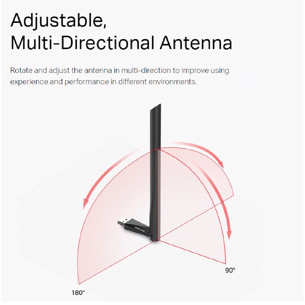 Mercusys MU6H AC650 High Gain Wireless Dual Band USB Adapter | Shopee ...