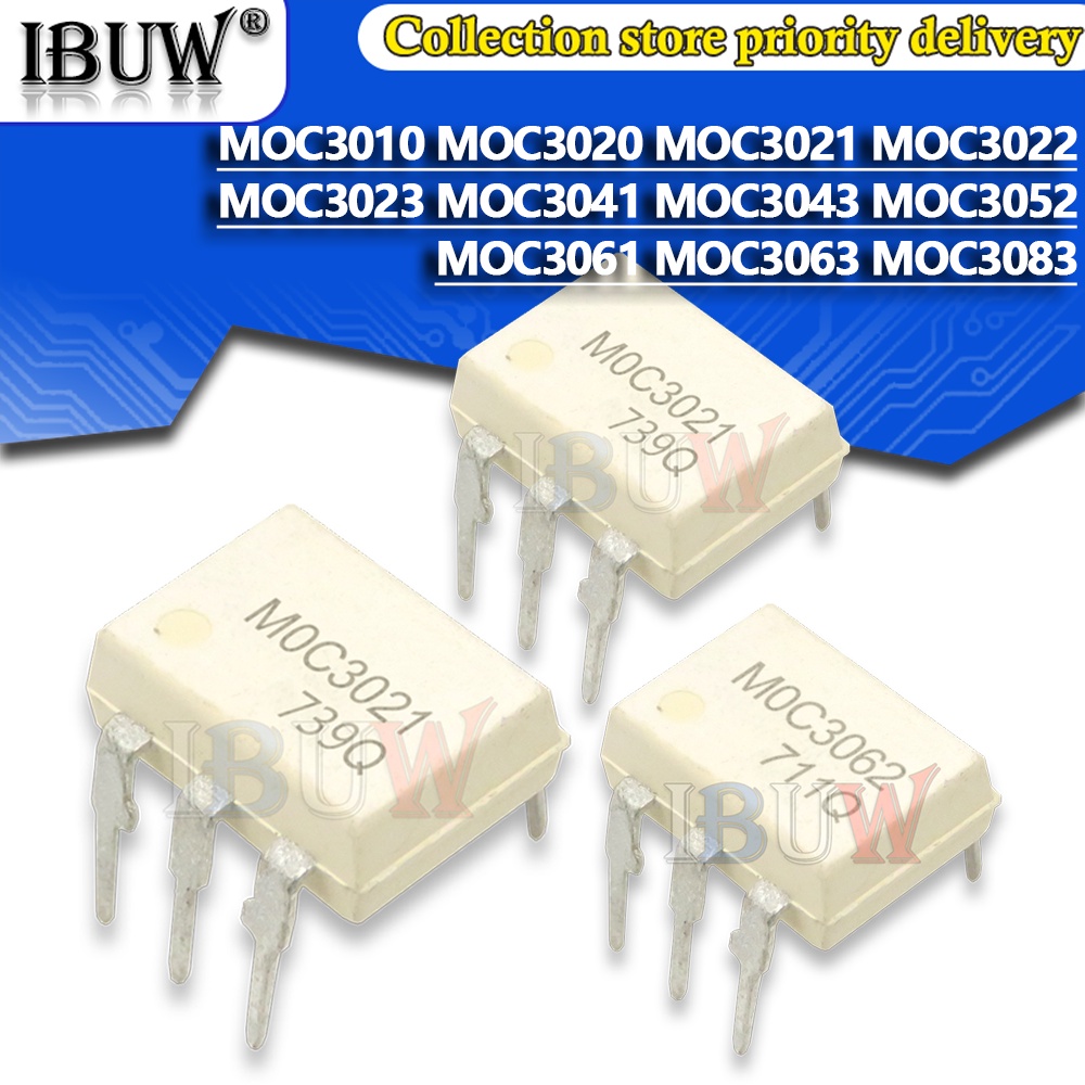 ชิป DIP6 MOC3010 MOC3020 MOC3021 MOC3022 MOC3023 MOC3041 MOC3043 ...
