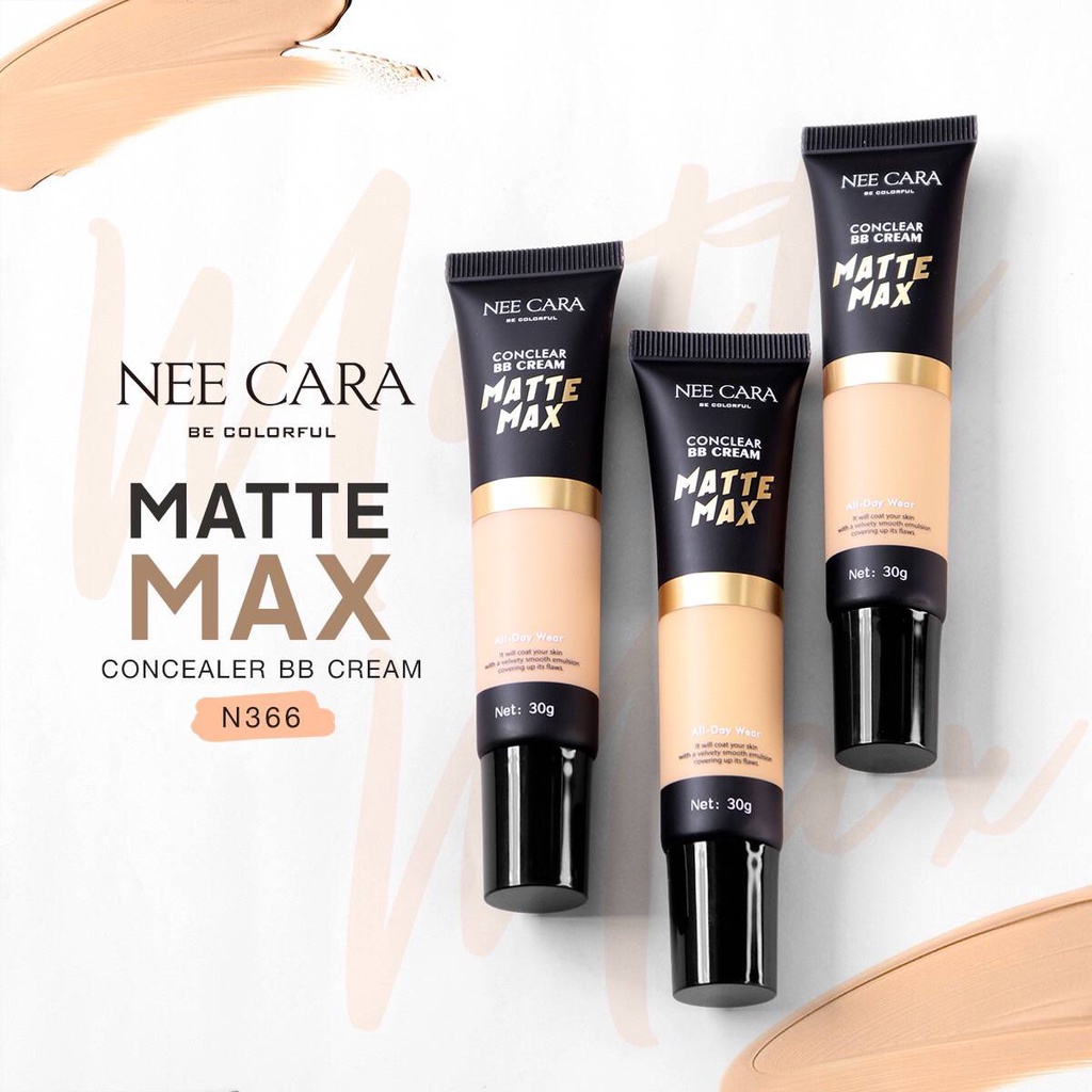 NEE CARA MATTE MAX CONCEALER BB CREAM-N366 นีคาร่า บีบี เนื้อบางเบา คุม ...