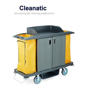 Cleanatic C-7019 รถเข็นเมทพลาสติก ( สำหรับห้องพัก )แบบมีประตู | Shopee Thailand