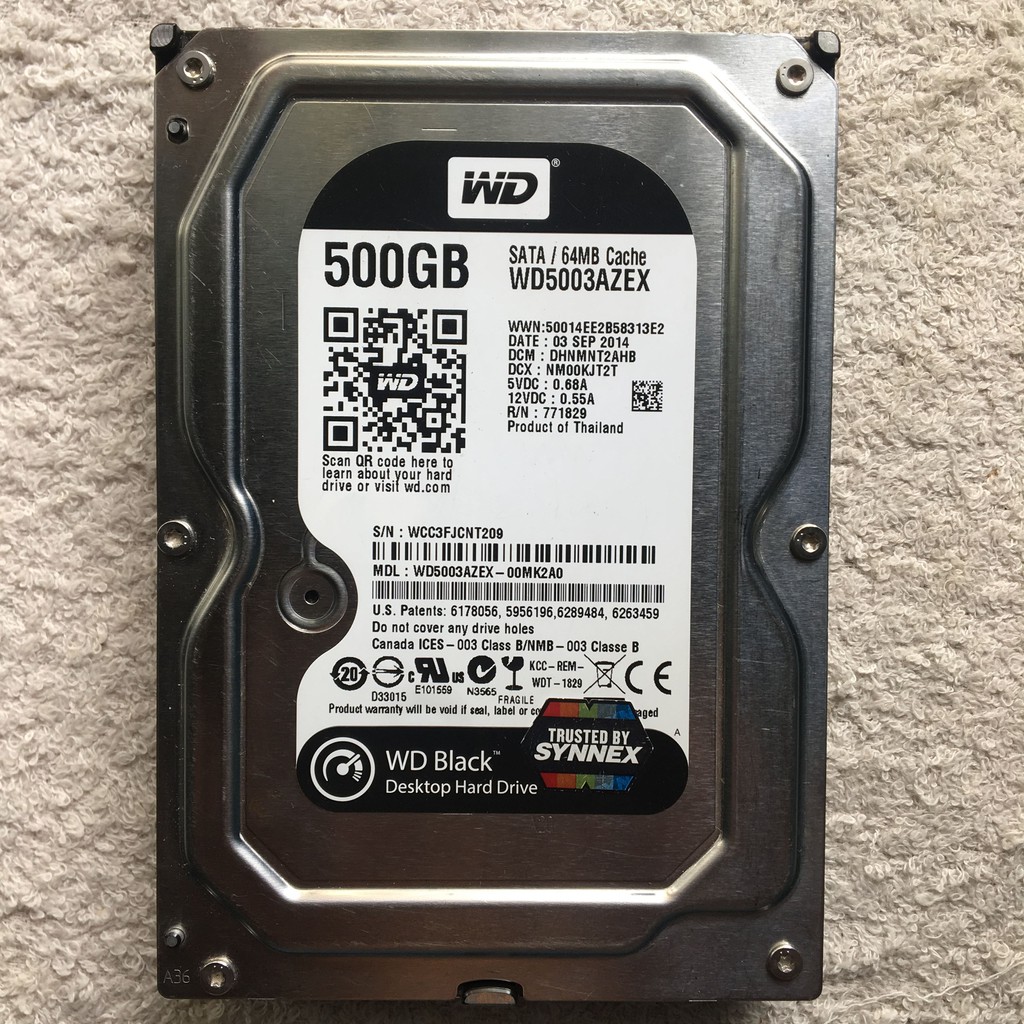 HDD 3.5" SATA Western Digital Black 500GB มีประกันAdviceเหลือ | Shopee ...