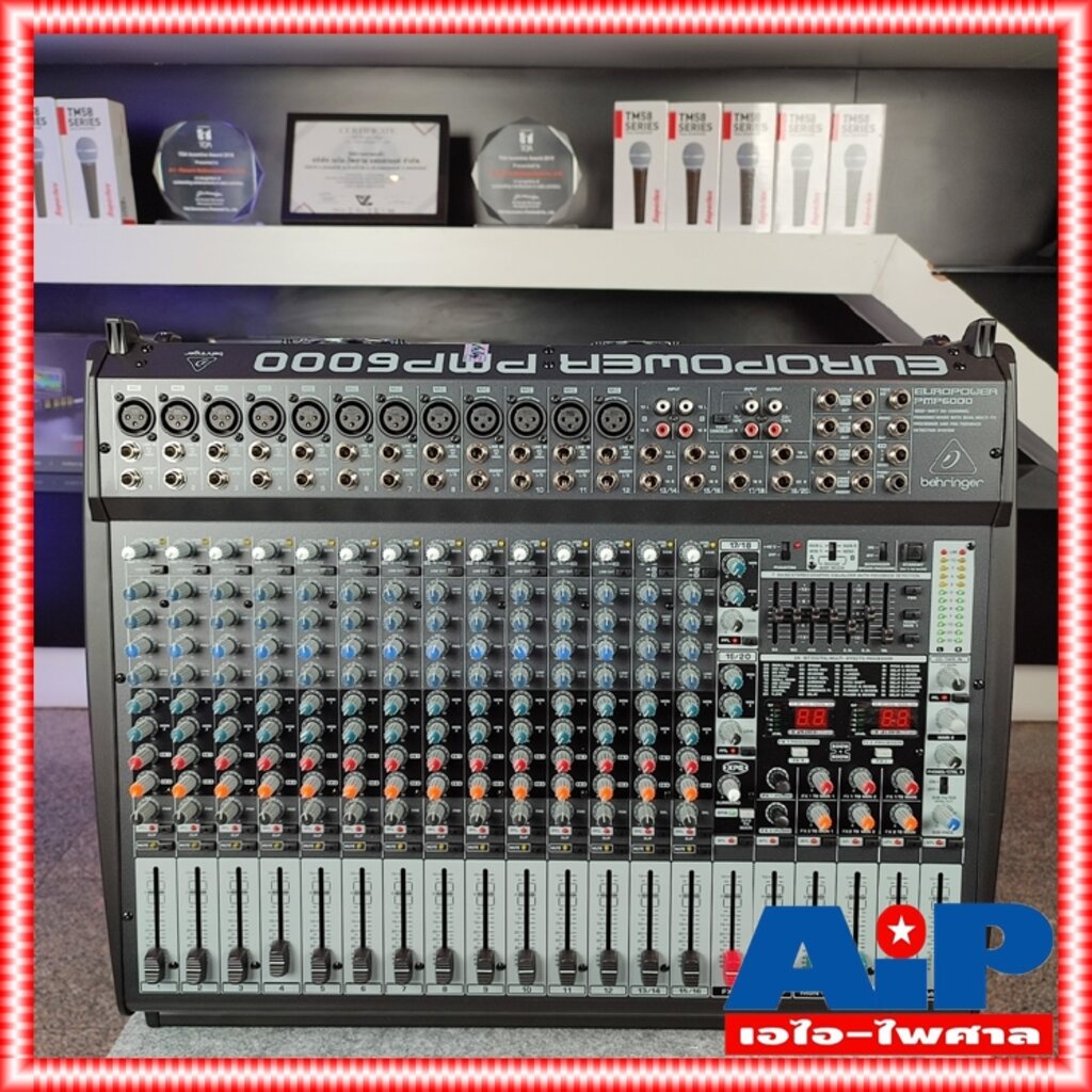 BEHRINGER PMP-6000 POWER MIXER เพาเวอร์มิกเซอร์ 1600 วัตต์ 20 Channel ...