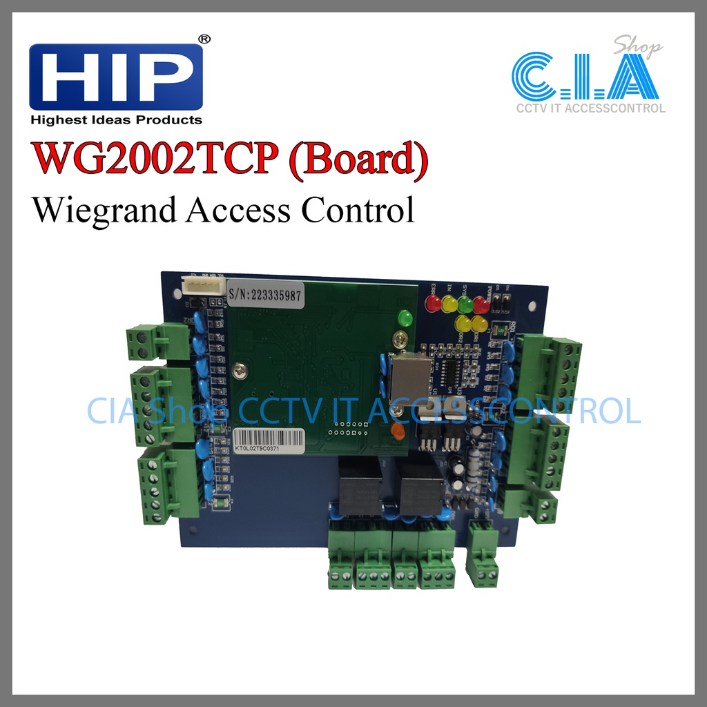 HIP WG2002T บอร์ดควบคุมไม้กั้นรถยนต์ ประตู Car Park Wiegand Controller รองรับ 2 ประตู 4 หัวอ่าน ...