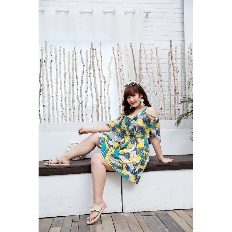 ชุดว่ายน้ำสำหรับสาวอวบ ลายดอก ขนาดพลัสไซส์ 6571 มีหลายสี Shopee Thailand