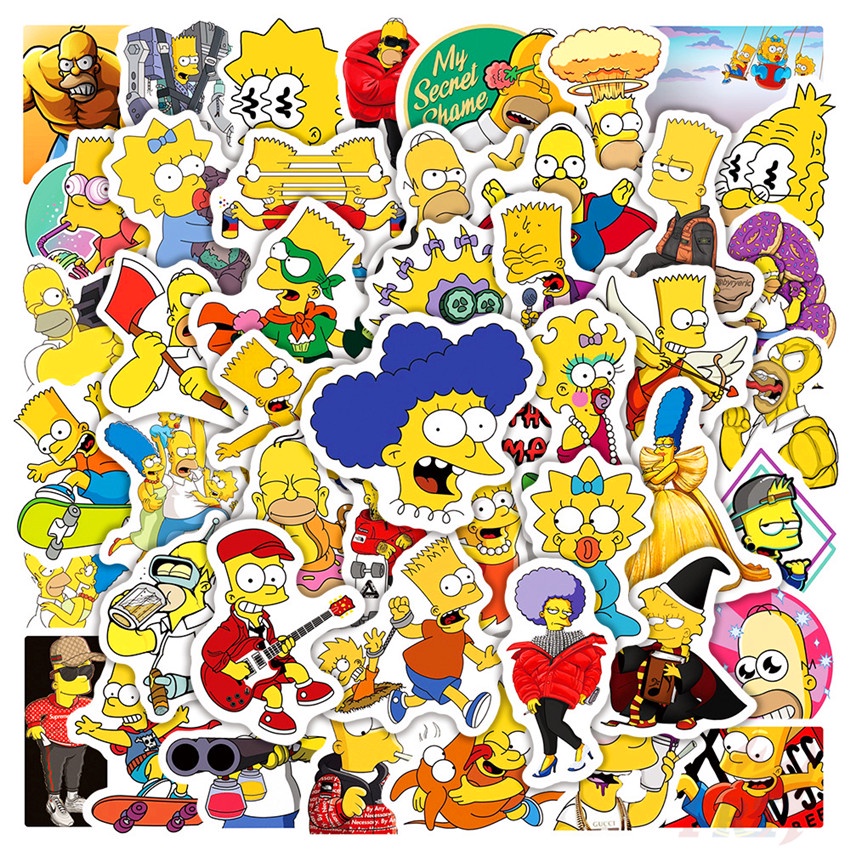 50 ชิ้น / ชุด ☆ สติกเกอร์ The Simpsons Series 01 ☆ สติกเกอร์ Doodle ...