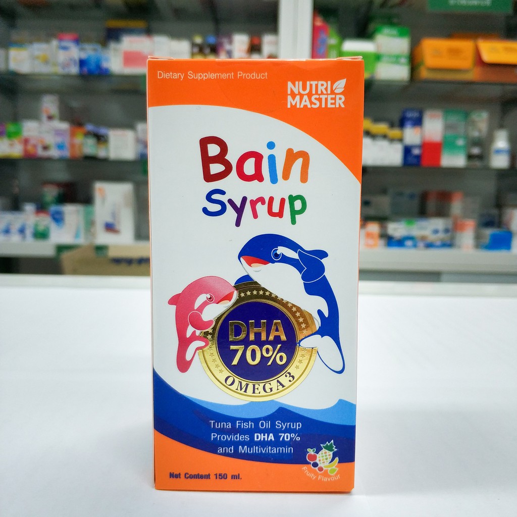 Bain Syrup 150ml เบนไซรัป น้ำมันปลา บำรุงสมองลูกน้อย | Shopee Thailand