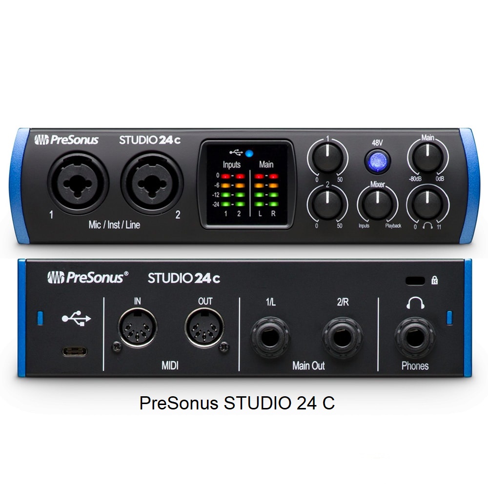 PreSonus Studio 24C Audio Interface 2 in / 2 out USB-C ออดิโออินเตอร์ ...