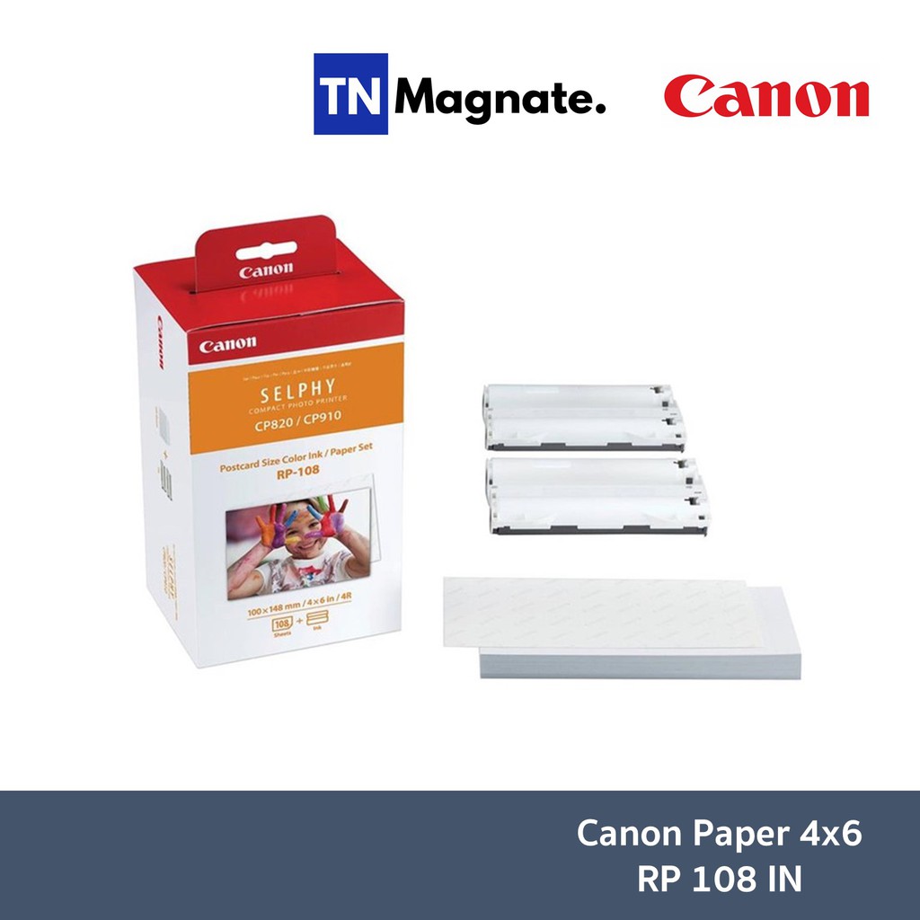 [กระดาษพิมพ์รูป] Canon RP 108 IN Paper 4x6 สำหรับเครื่องพิมพ์ Canon ...