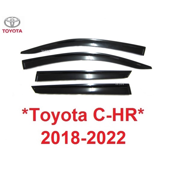กันสาดประตู โตโยต้า ซีเอชอาร์ 2018 - 2022 สีดำ Toyota C-HR CHR HV HI ...