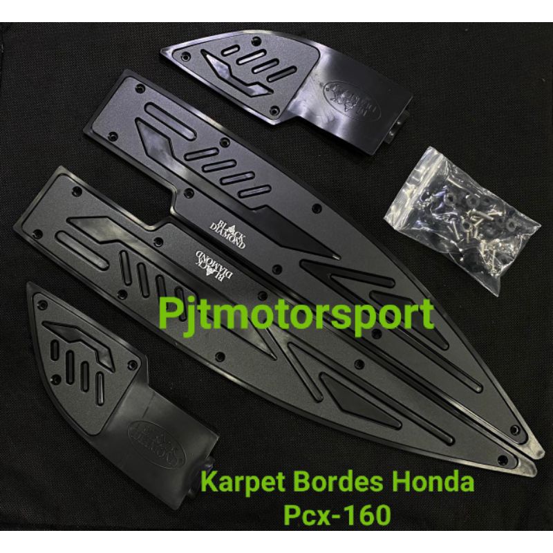 Honda New Pcx-160 2021-2022 BLACK DIAMOND Footrest Bordes พรมต้นฉบับ ...