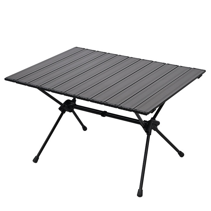 โต๊ะพับอะลูมิเนียม ปรับได้ 2 ระดับสีดำ A439-H01 | Shopee Thailand
