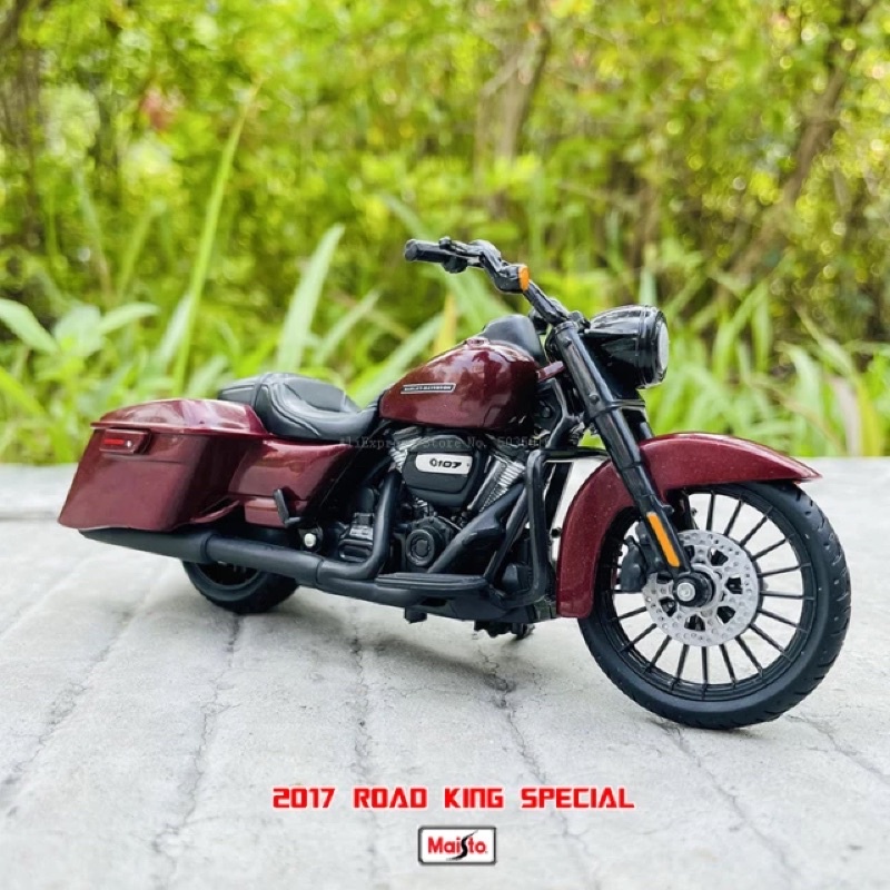 รถมอเตอร์ไซค์ 1:18 2017 Road King Special (Harley-Davidson] [Maisto] | Shopee Thailand
