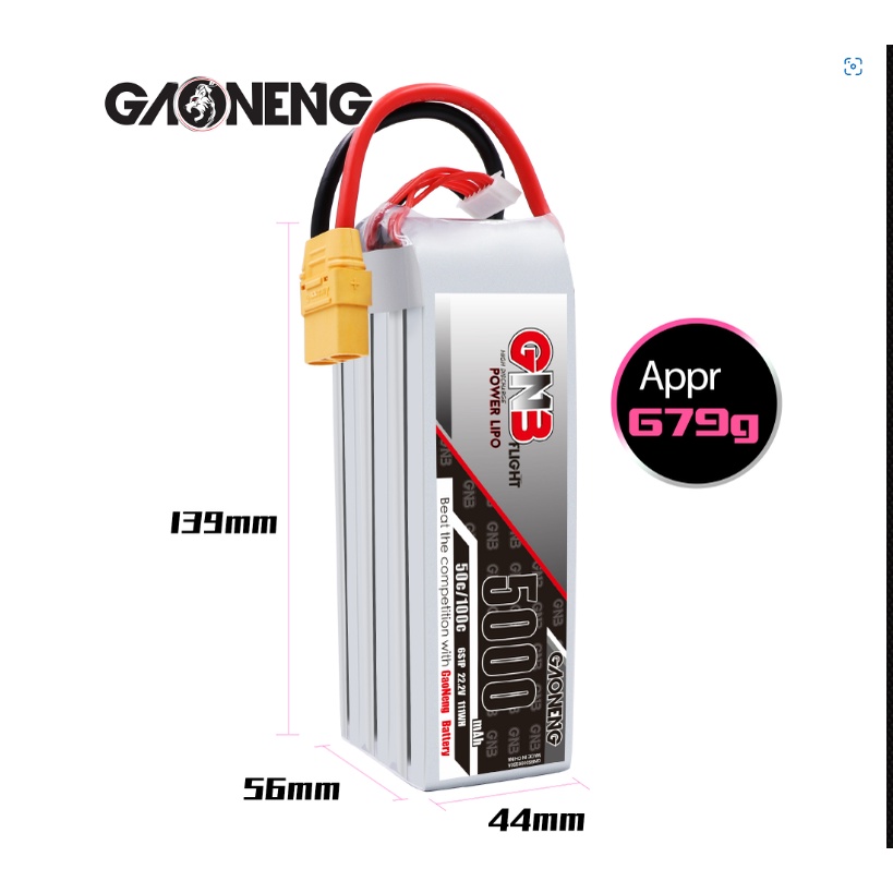 [แบตเตอรี่ 6เซล] GaoNeng GNB LiPo Battery 6s 380mah - 5000mah XT60 XT90 ...
