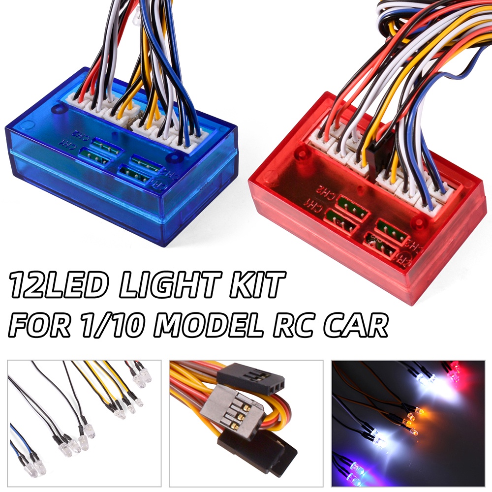 Austar ชุดไฟ LED 12 ดวง ขนาดเล็ก สําหรับโมเดลรถบังคับ 1/10 1/8 HSP Traxxas TAMIYA CC01 Axial ...