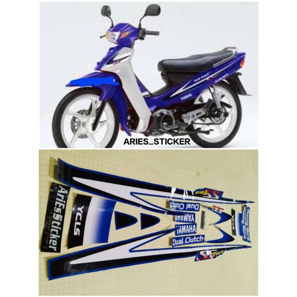 สติ ๊ กเกอร ์ ลายทาง yamaha fiz r ss two malaysia สีน ้ ําเงินเข ้ ม ...