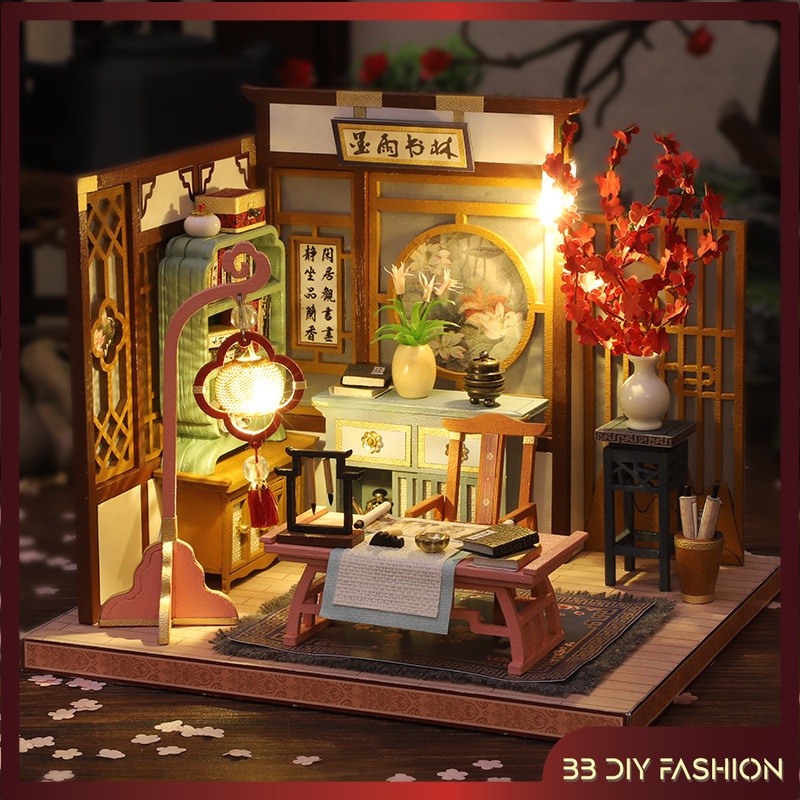 Bb-diy บ้านตุ๊กตาจิ๋ว ประกอบมือ สไตล์จีนโบราณ บ้านตุ๊กตา บ้านของเล่น ...