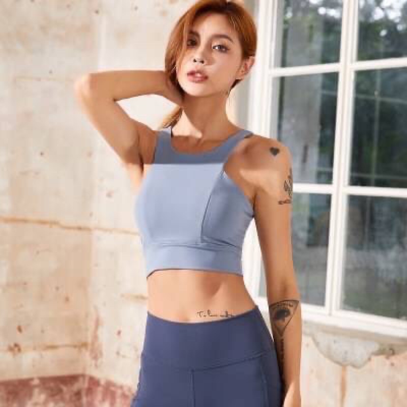 **พร้อมส่งจากไทย** สปอร์ตบราออกกำลัง Sport bra size S (70A 70B) สีเทา ...