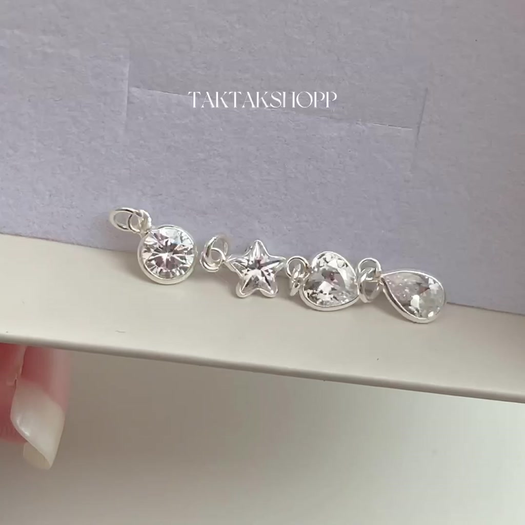 little Cz Pendant S925 | จี้Czเงินแท้92.5% ขนาด 4 มิล | Shopee Thailand