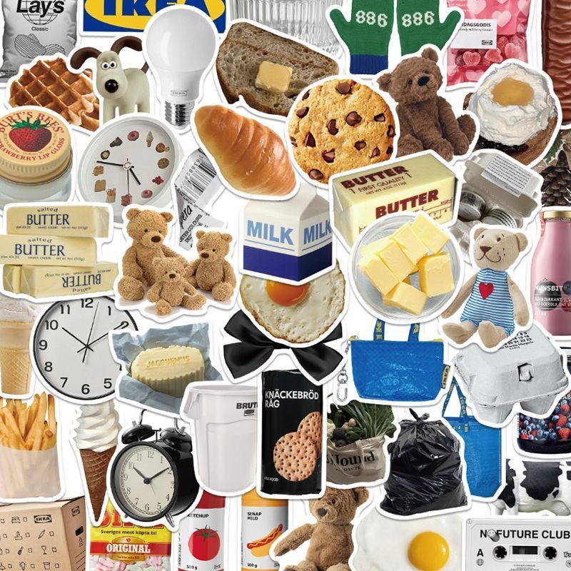 Ohaya สติกเกอร์ ลายคุกกี้ เนย อาหารจําลอง กันน้ํา สําหรับติดตกแต่งไดอารี่ ipad 50 ชิ้น | Shopee ...