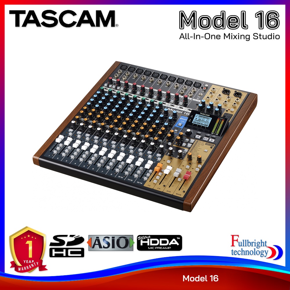 Tascam Model 16 All-In-One Mixing Studio 16-channel Multitrack Recorder ...