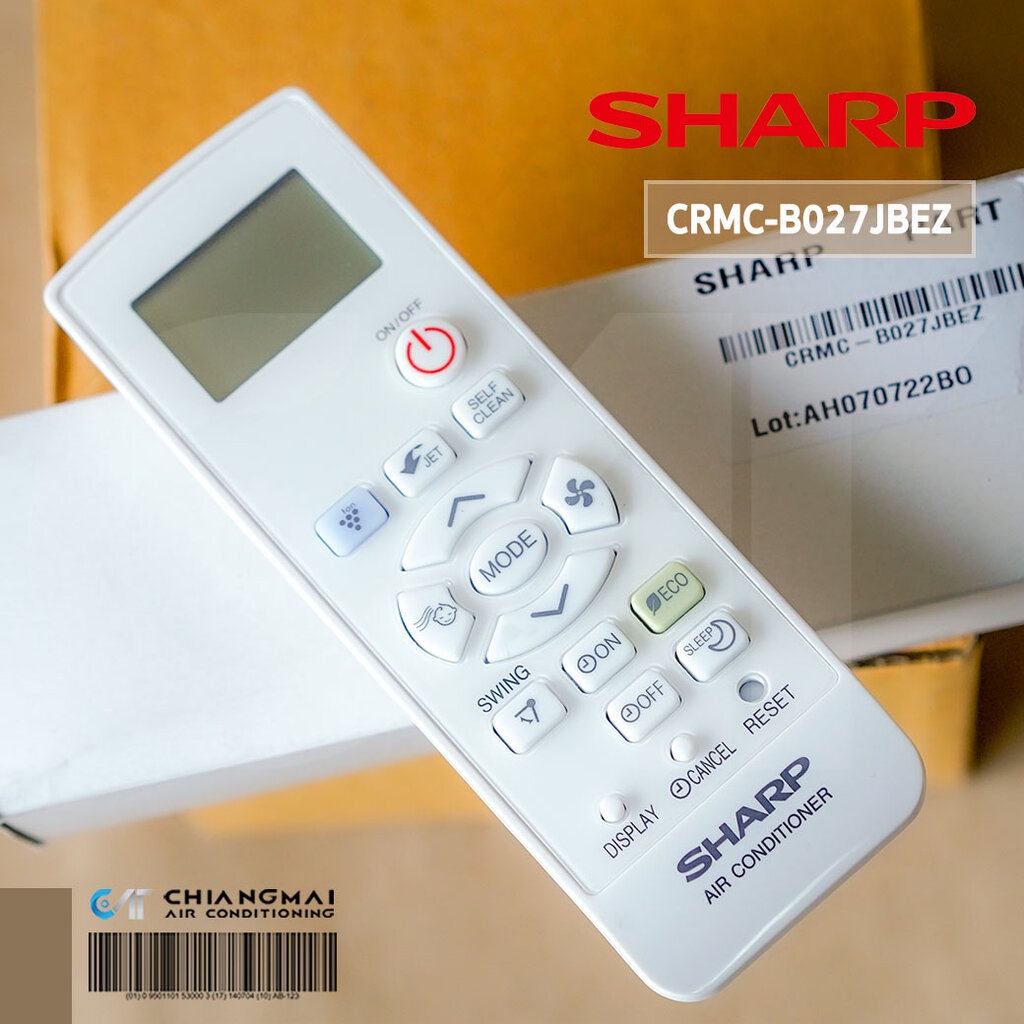 CRMC-B027JBEZ รีโมทแอร์ SHARP รีโมทแอร์ชาร์ป รุ่น AH-PN10, AH-PN13 (แทนรหัสเดิม CRMC-A791JBEZ ...