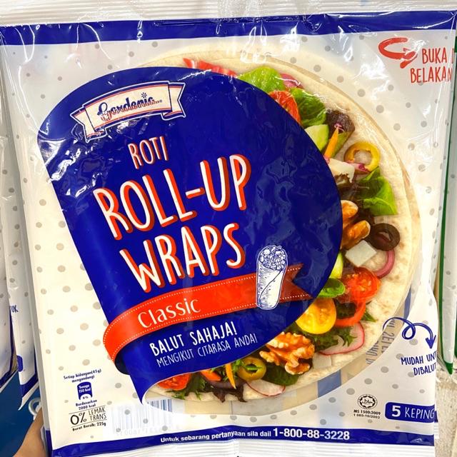 โรตีสำเร็จรูป แผ่นโรตี Roti roll up wraps 1ซองมี5แผ่น มีฮาลาล | Shopee ...