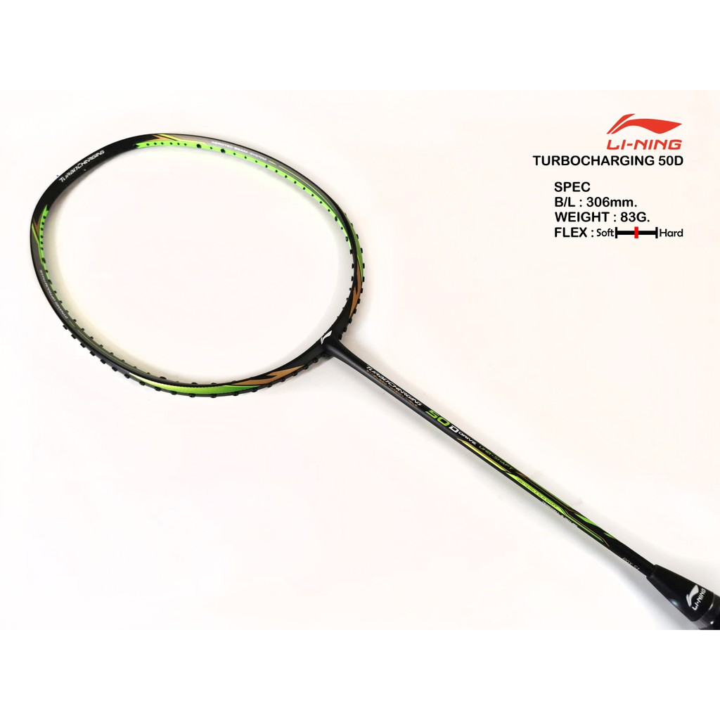 LI-NING ไม้แบดมินตัน รุ่น Turbocharging 50D (AYPP036-4) พร้อมซองใส่ ...