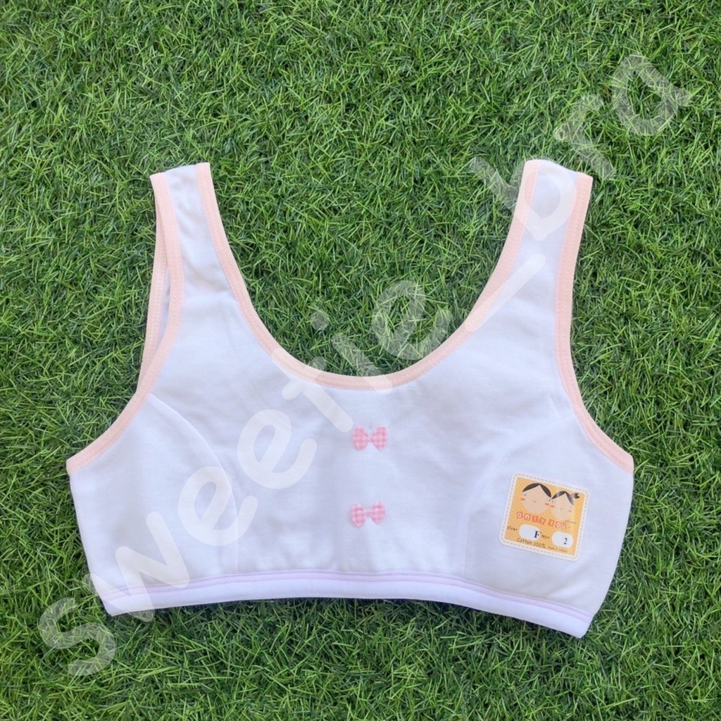 FIRST BRA เด็กหญิง ฟองน้ำโบว์คู่ แบบสวม (FREESIZE) | Shopee Thailand