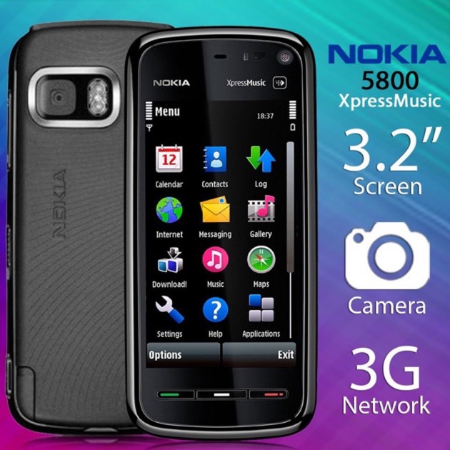 โทรศัพท์มือถือโนเกียปุ่มกด NOKIA 5800 (สีดำ) จอ 3.2นิ้ว 3G/4G รุ่นใหม่ ...