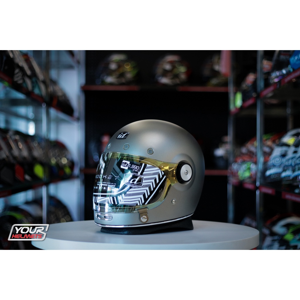 หมวกกันน็อค ID HELMETS ROCKET TITANIUM MATT GOLD | Shopee Thailand