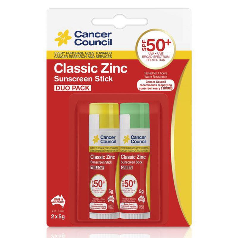 กันแดดแบบแท่ง Cancer Council SPF 50+ Classic Zinc Sunscreen Stick ...